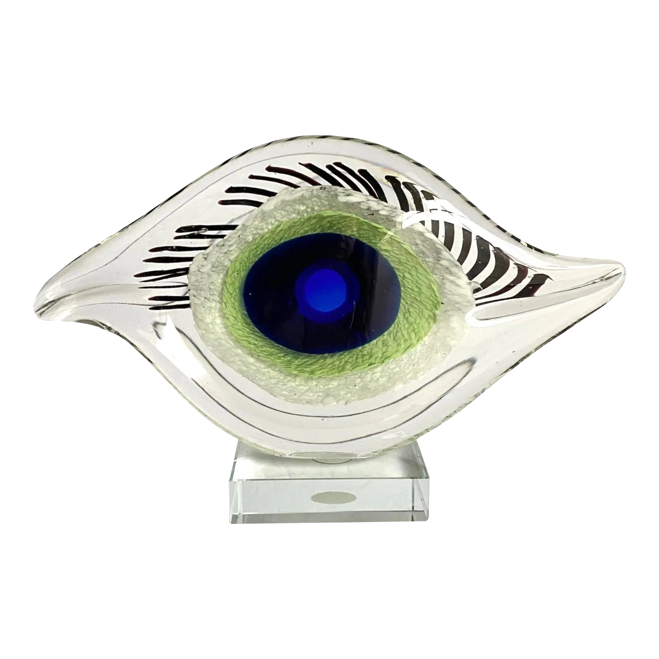 Murano Glass Evil Eye Sculpture Illuminati Italian Sommerso Art Glass ...