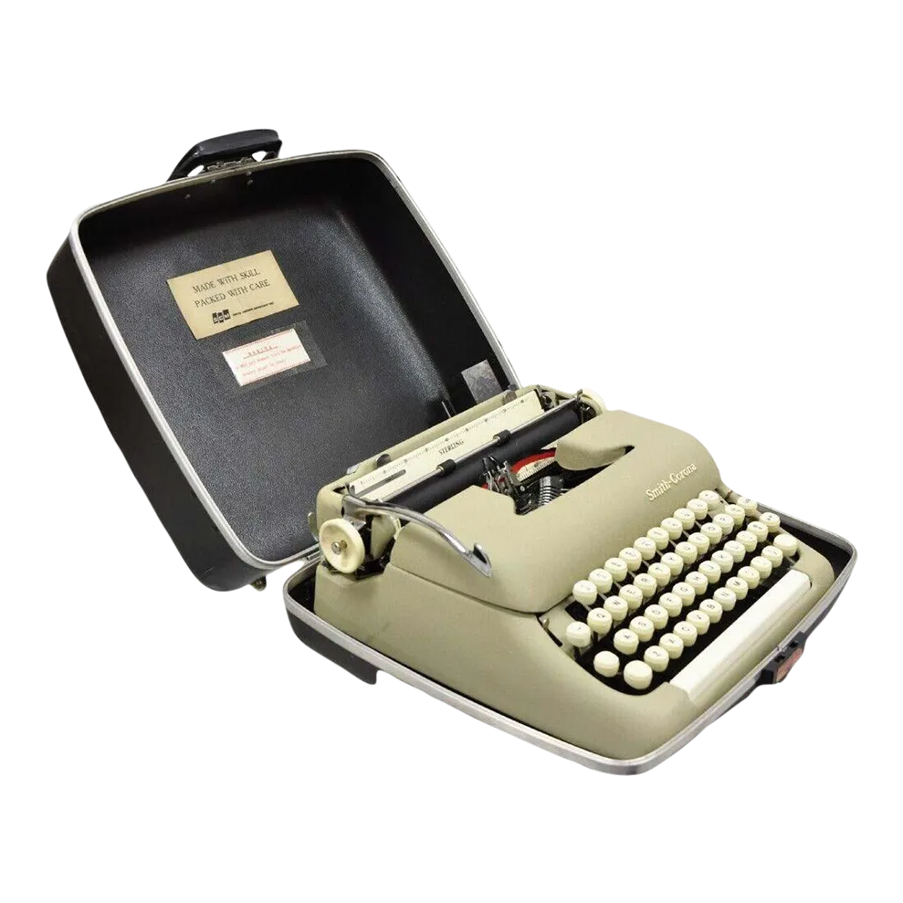 Vintage 1970s Smith Corona Sterling Manual Portable Typewriter With ...