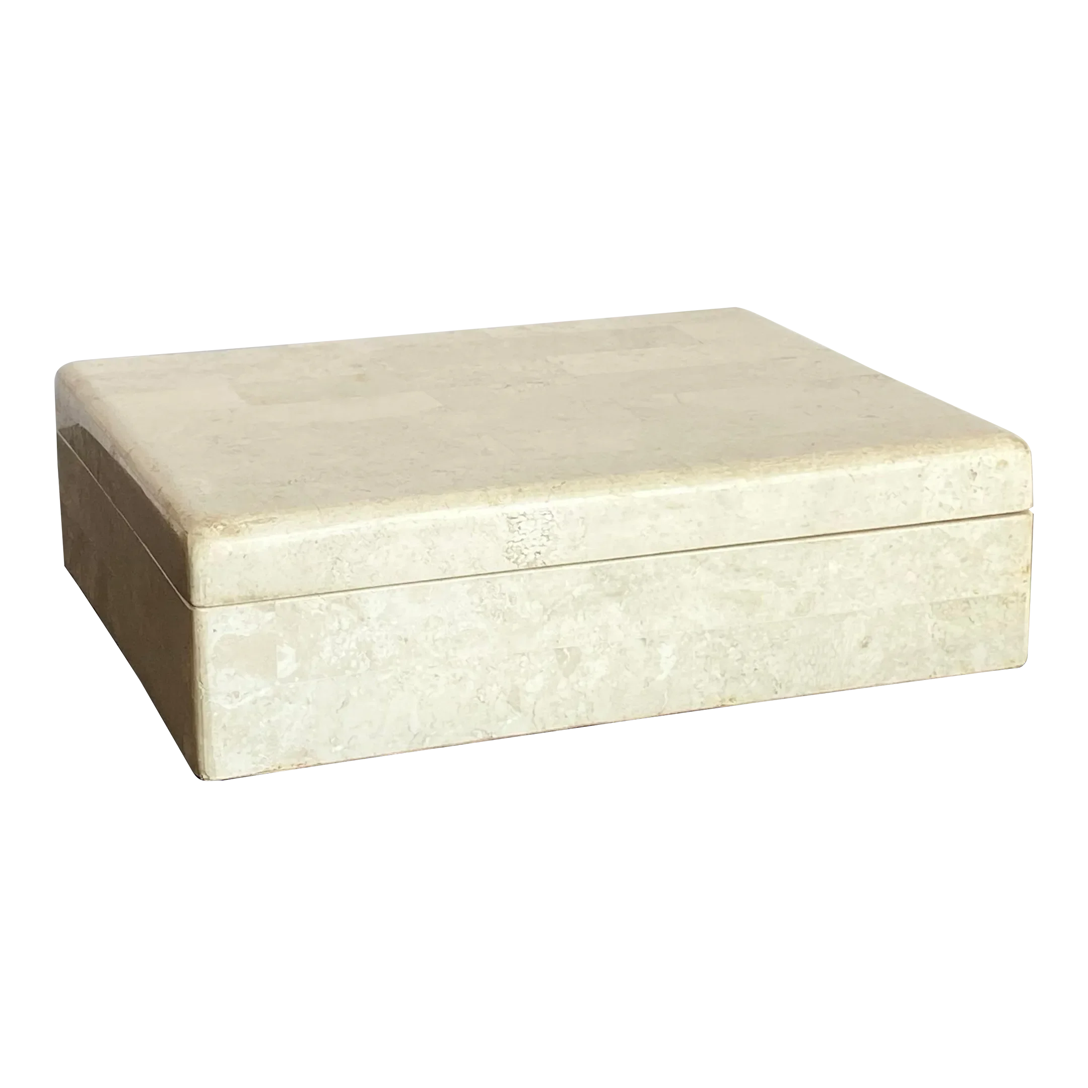 Late 20th Century Tessellated Stone Box | Chairish