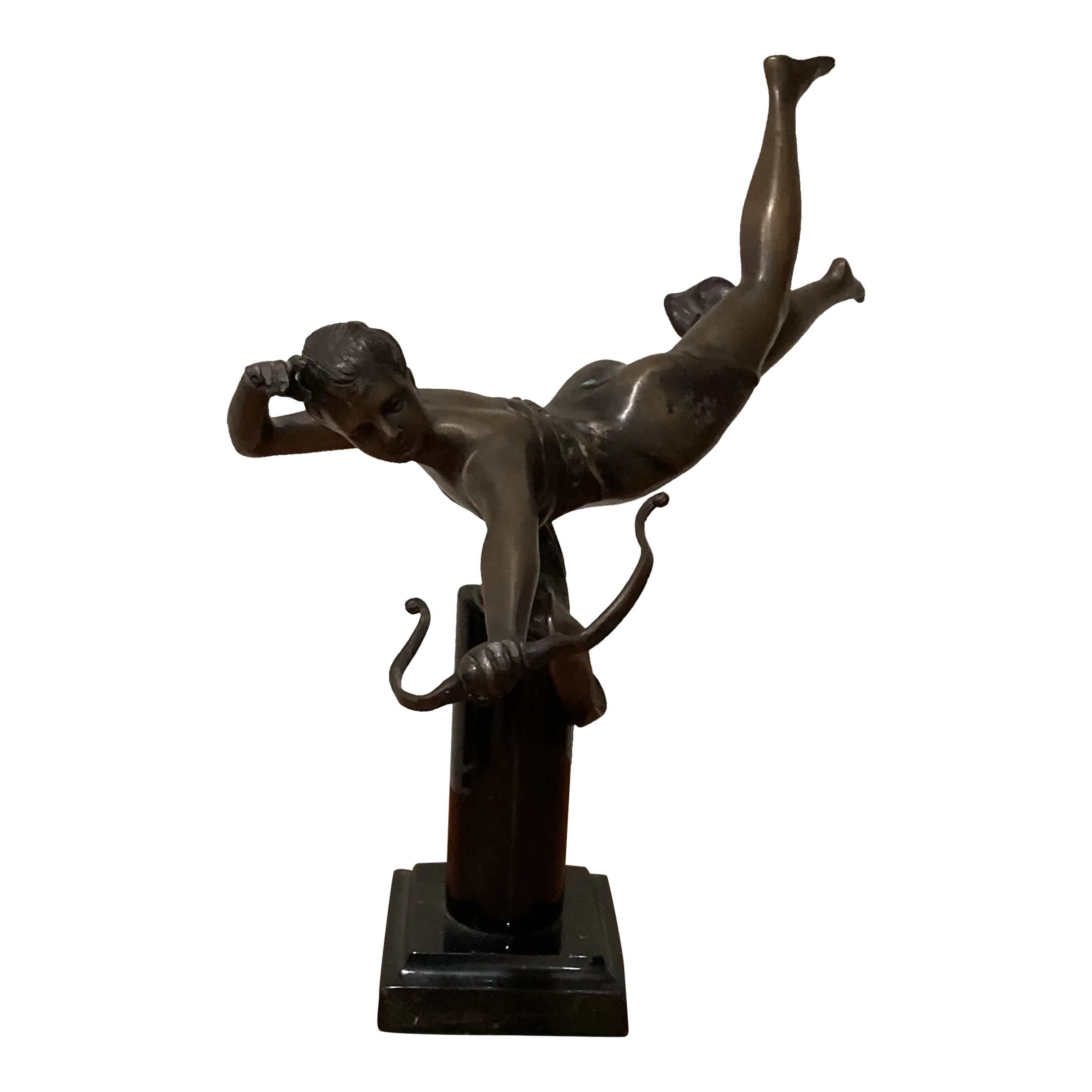 Mid 20th Century Art Deco Bronze Statue Grecian Female Archer Named ...