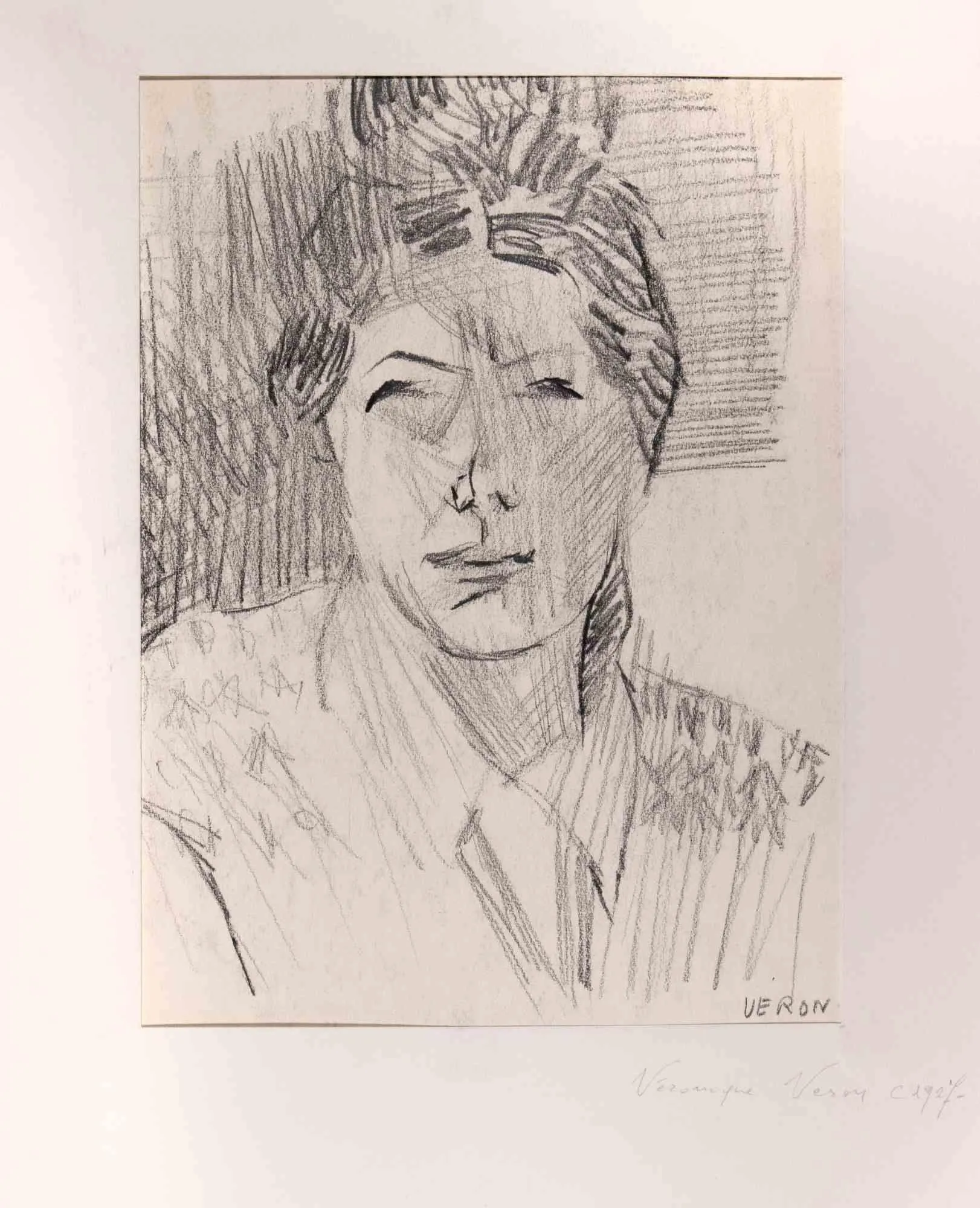 Véronique Veron, Portrait of Woman, Original Drawing, 1950s | Chairish