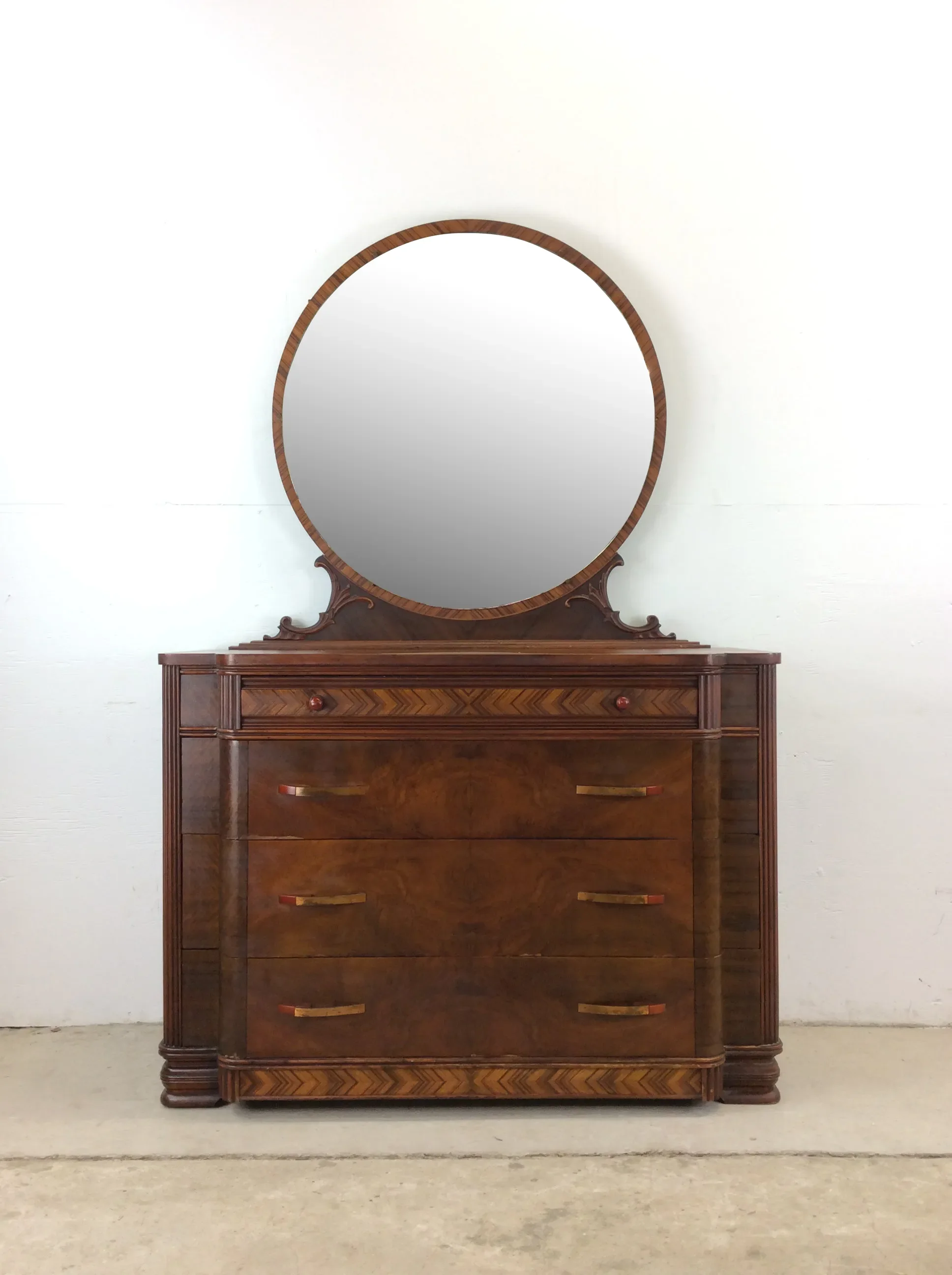 Lowboy dresser with mirror store