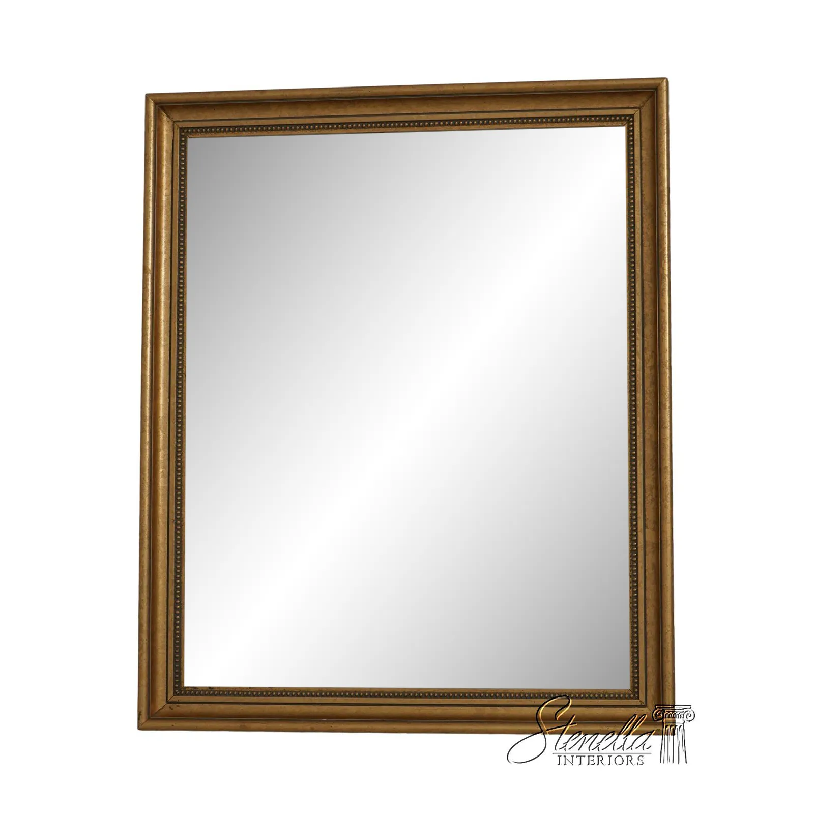 Gold Frame Bevel Glass Accent Mirror | Chairish