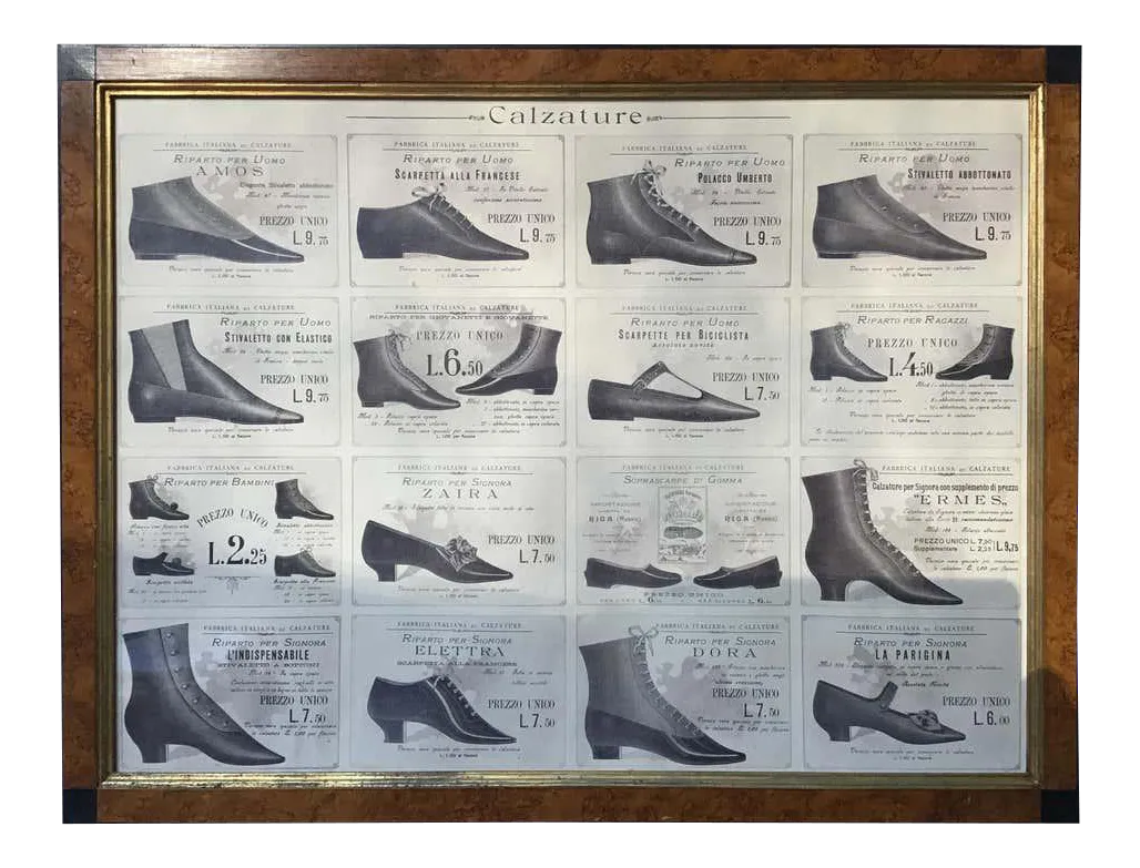 1880s Italian Shoe Advertisement | Chairish