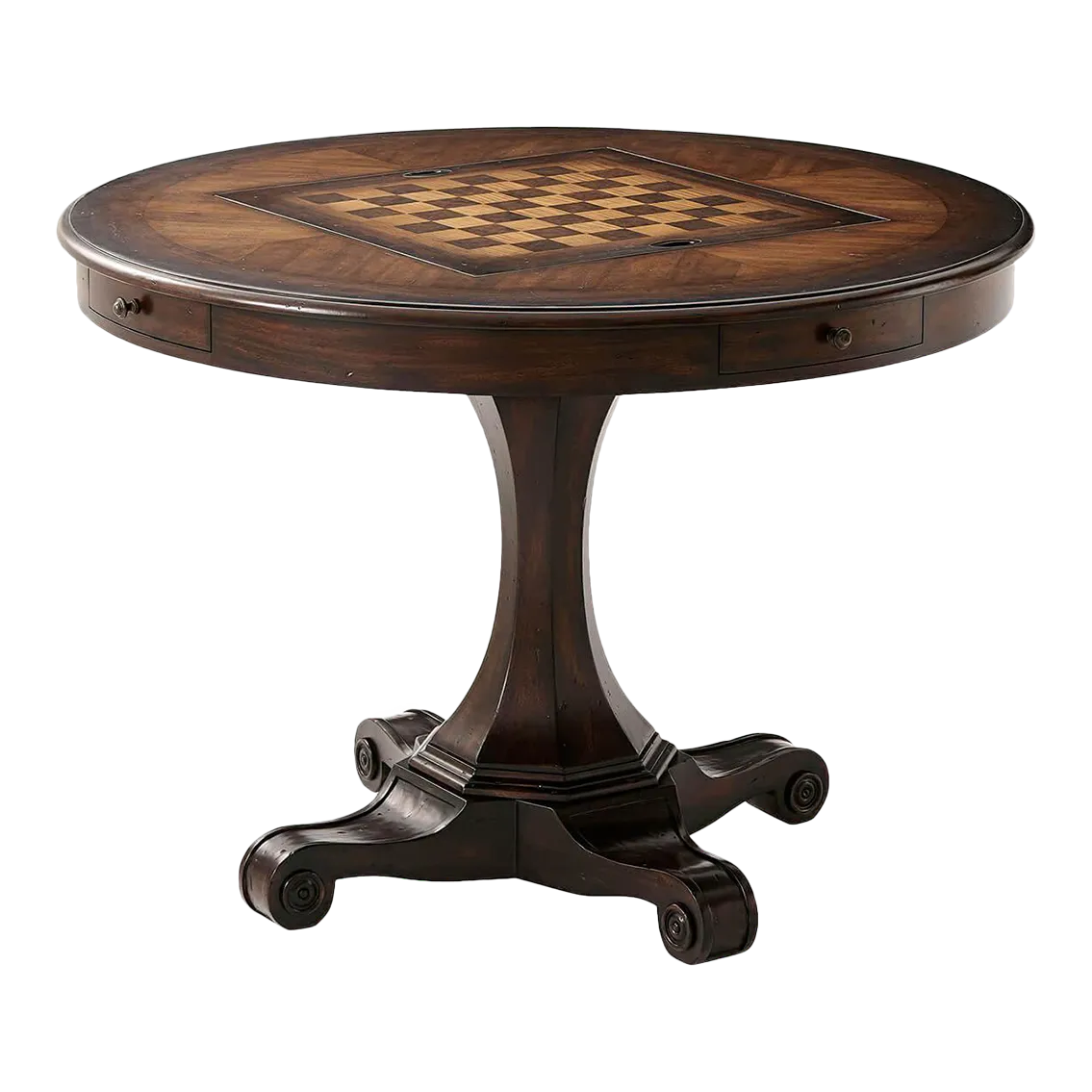 Italian Round Rustic Game Table | Chairish