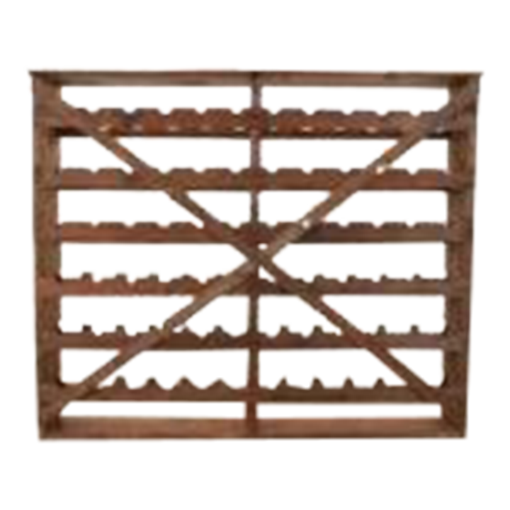 French Vintage Pine Wine Rack | Chairish