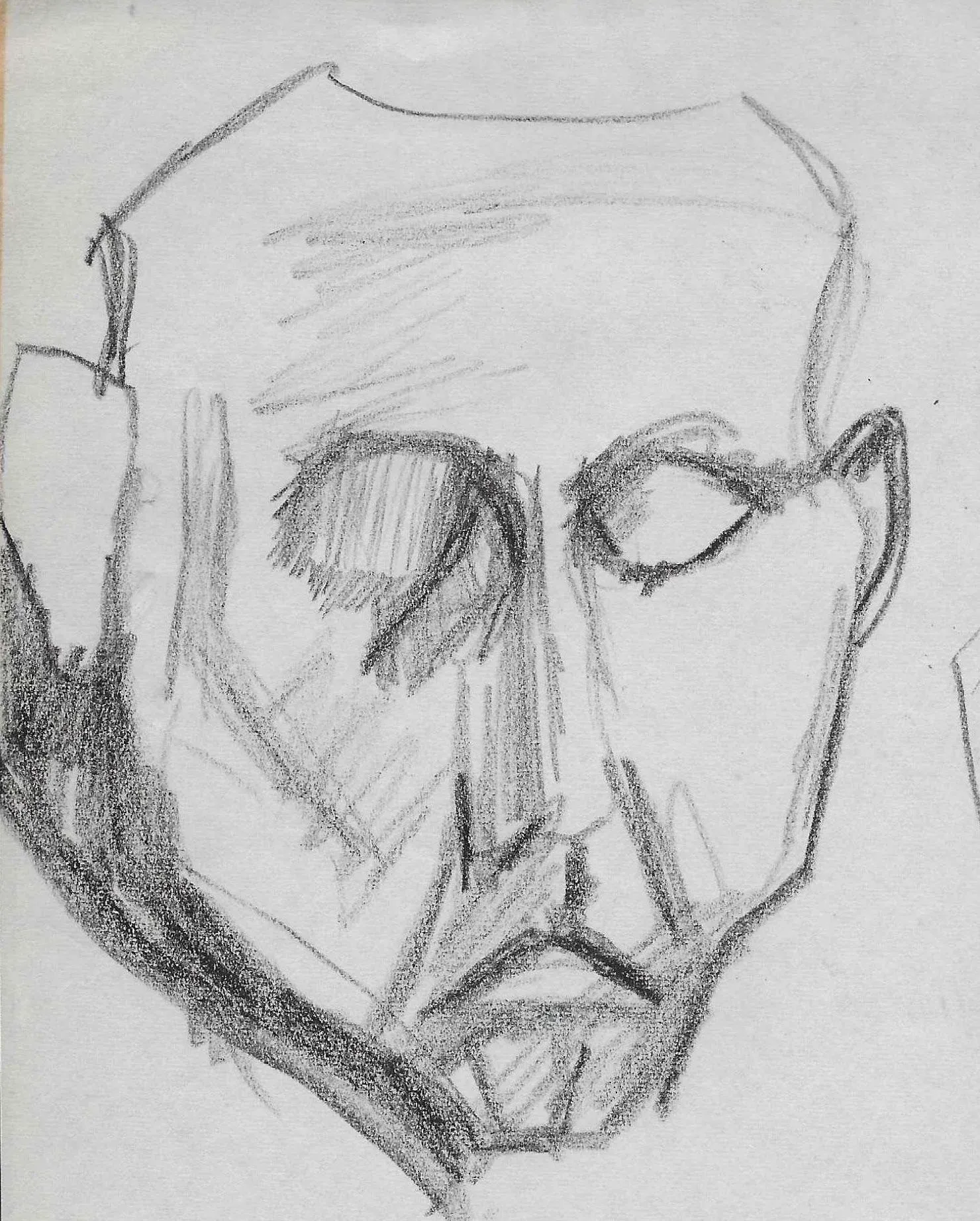 1950s Paul McCarron Mid-Century Portrait Drawing of a Man | Chairish