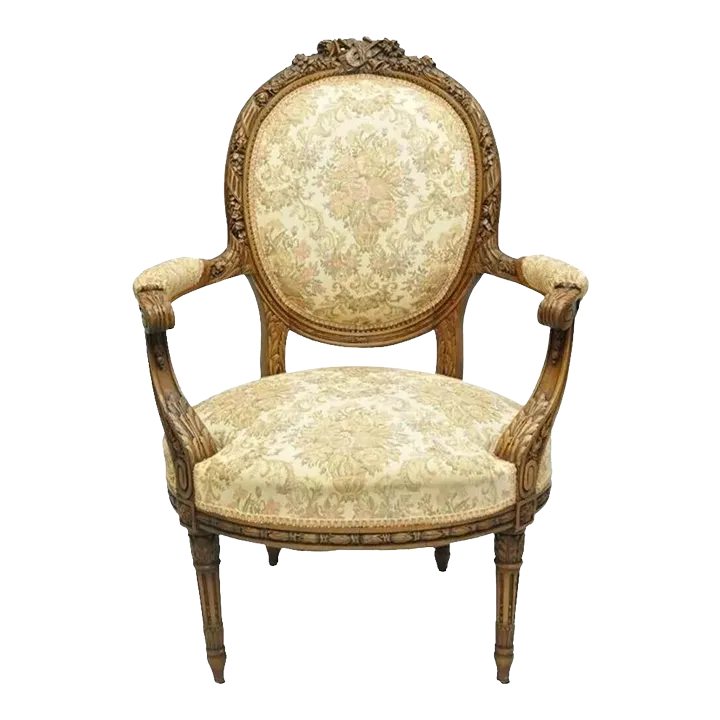 Early 20th Century French Victorian Louis XVI Style Finely Carved ...