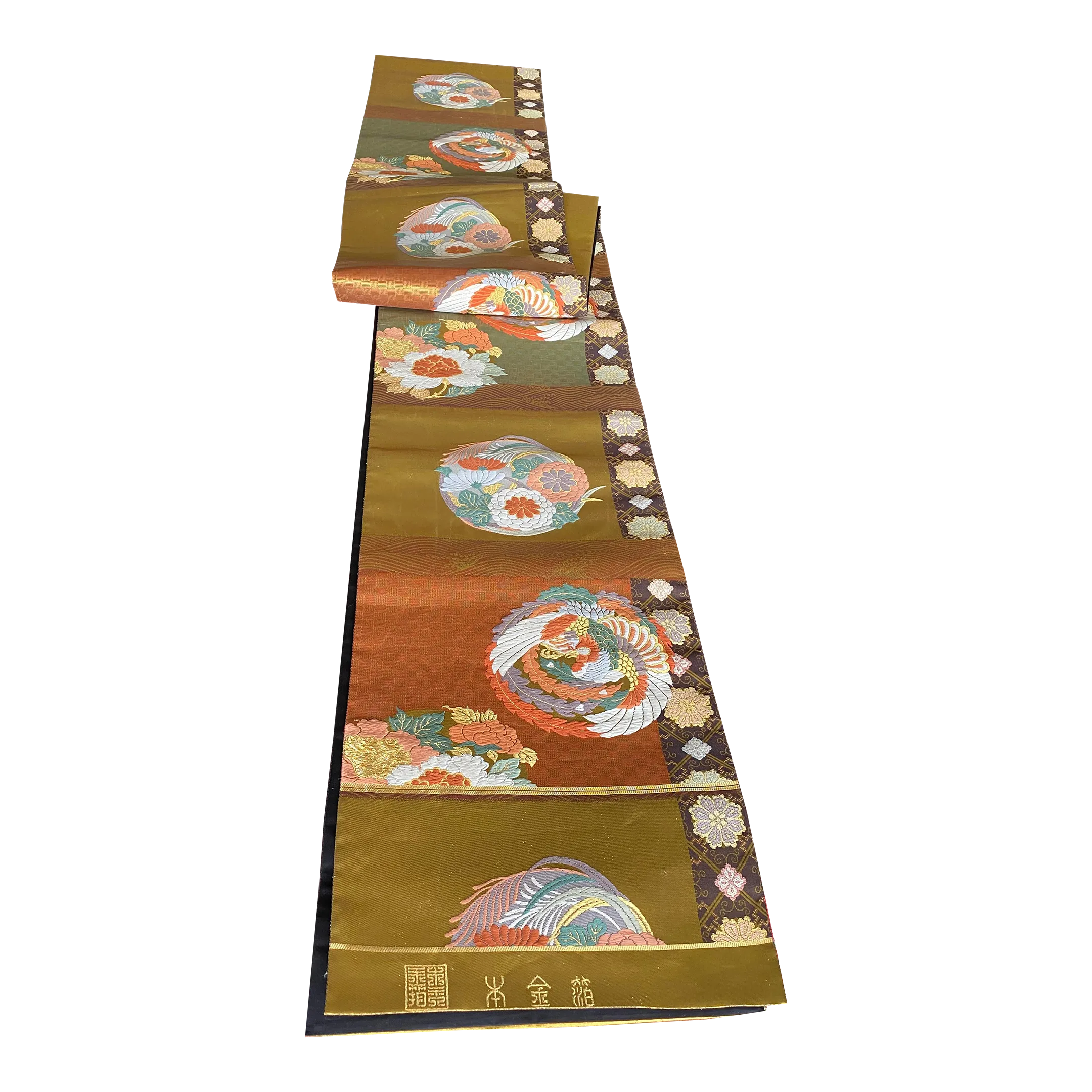 Vintage Japanese Silk Embroidered Obi | Chairish