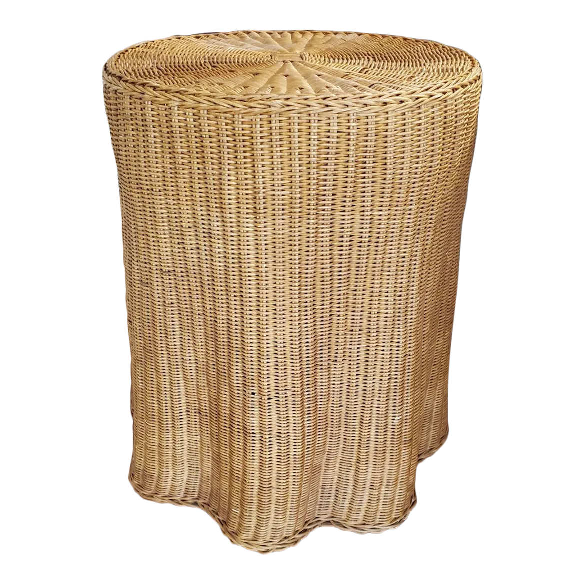 1980s Wicker Ghost Table | Chairish