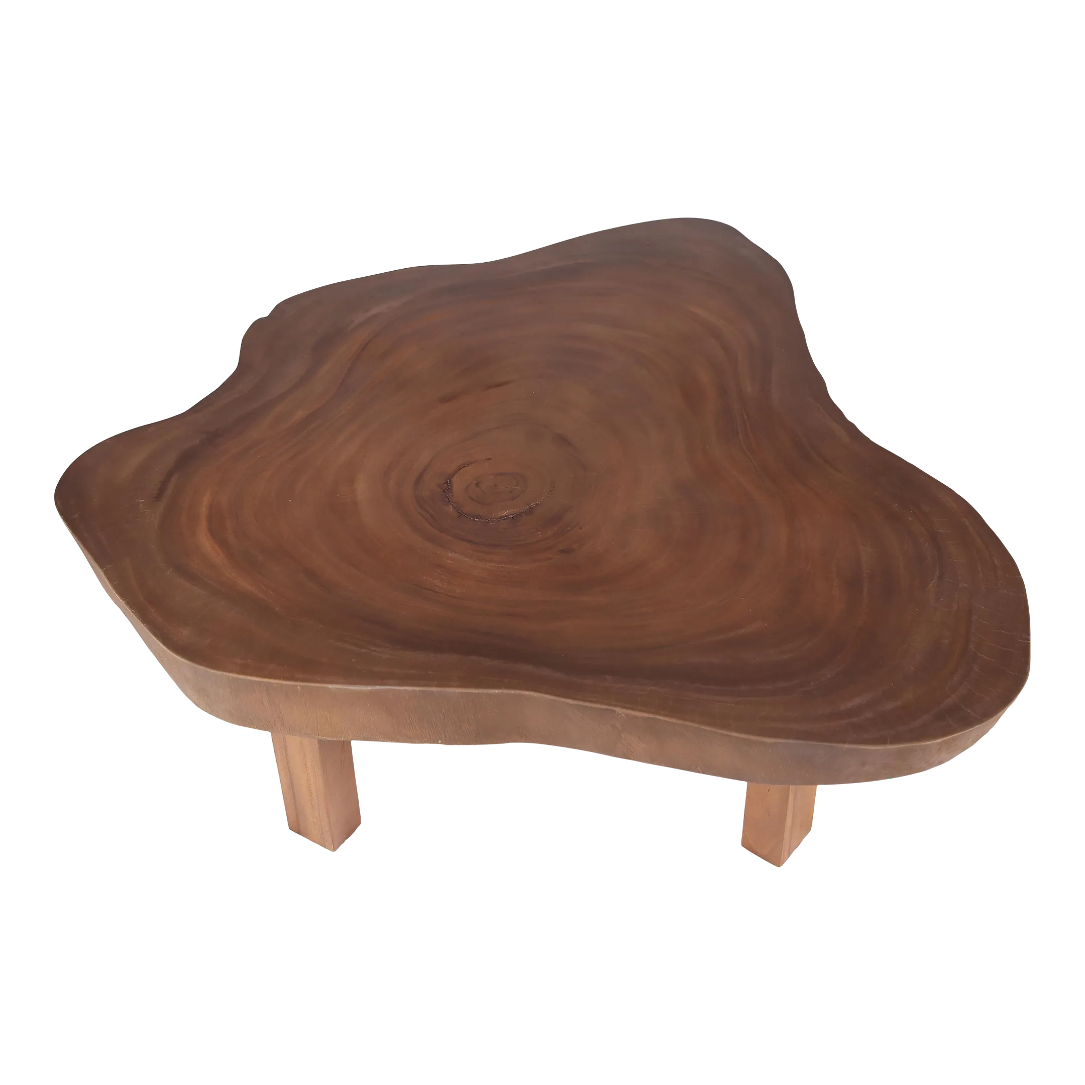 Modern Brown One Slab Living Edge Coffee Table 60 | Chairish