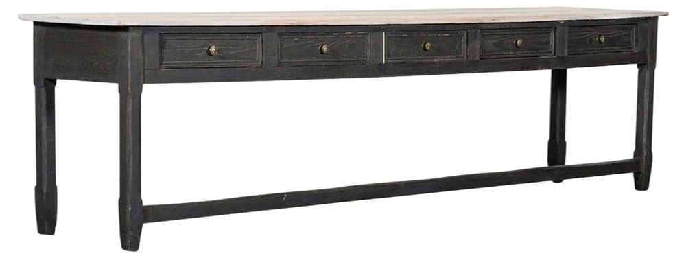 Monumental 19thc French Refectory / Console Table, 1758 | Chairish