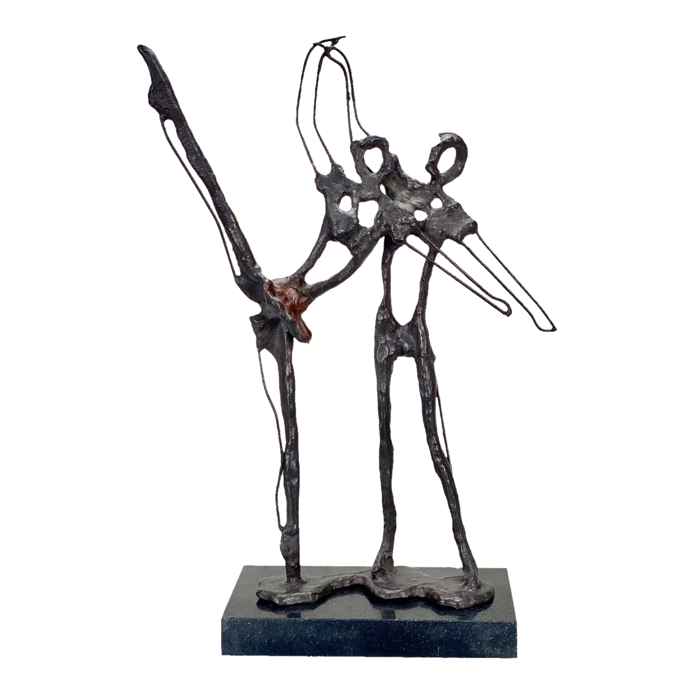 Vintage Brutalist Abstract Copper Metal Ballet Dancer Art Sculpture ...