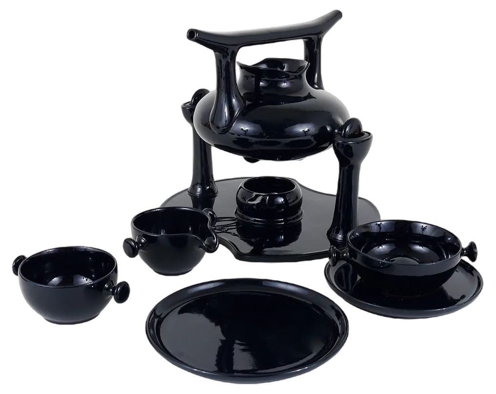 Zen Tea Set and Plates in Stoneware by Luigi Colani for Friesland ...