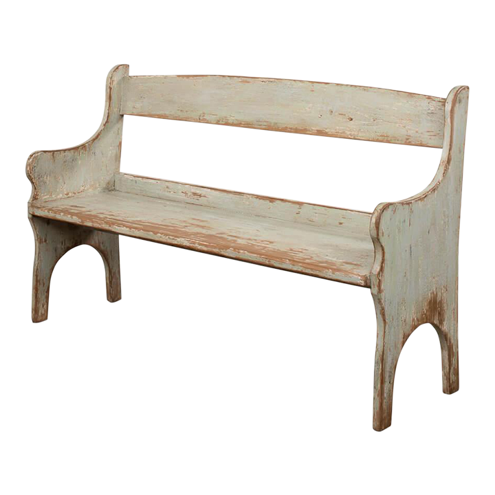Rustic Painted Bench | Chairish