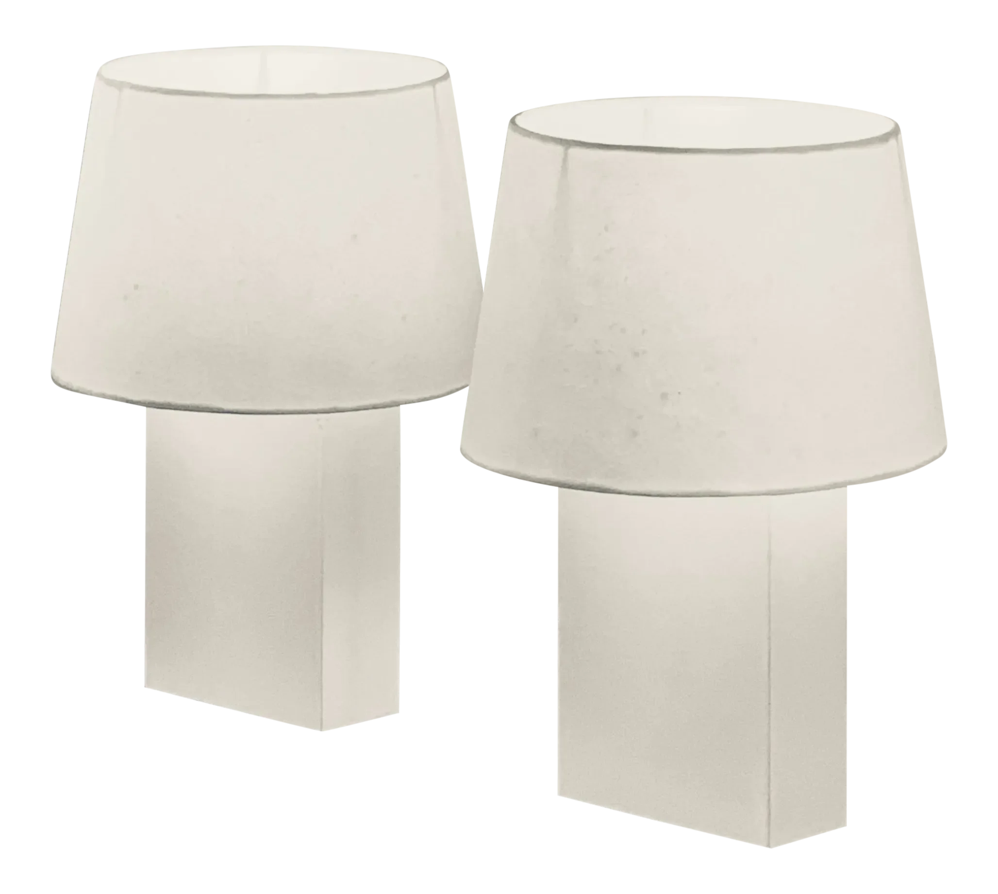 Bloc' Parchment Lamps With Parchment Paper Shades by Design Frères - a ...