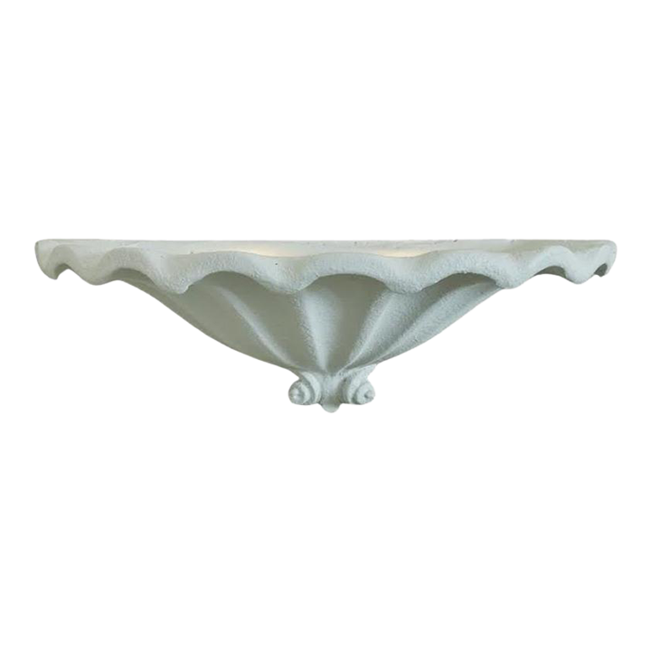 Art Deco Plaster Shell Sconce by Elgé, France 1960s | Chairish