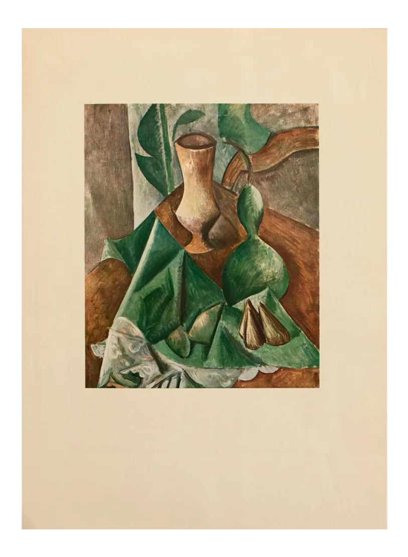 1960s After Pablo Picasso Cubist Still Life, Vintage Full-Color Print ...