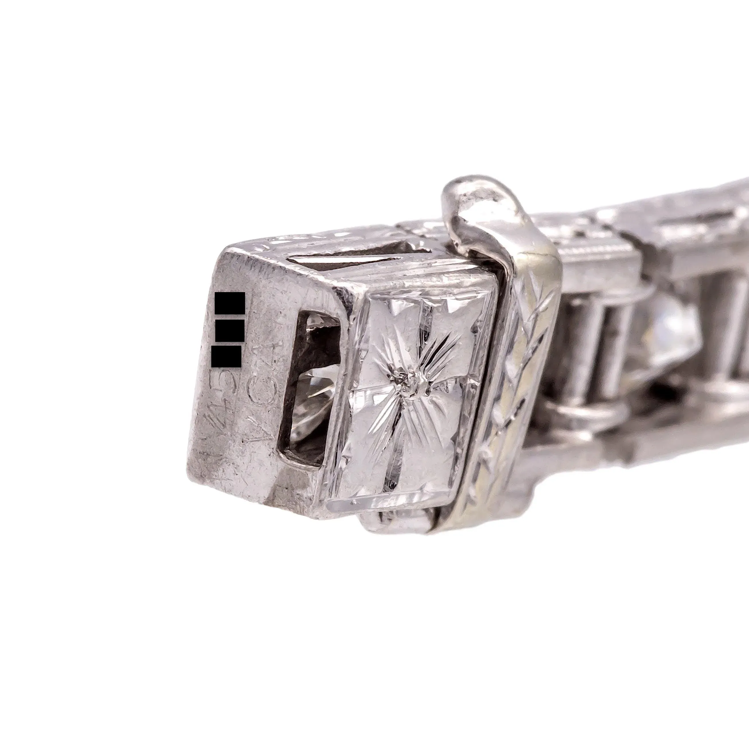 1930s Van Cleef & Arpels Art Deco Old Euro Diamond Bracelet in Platinum ...