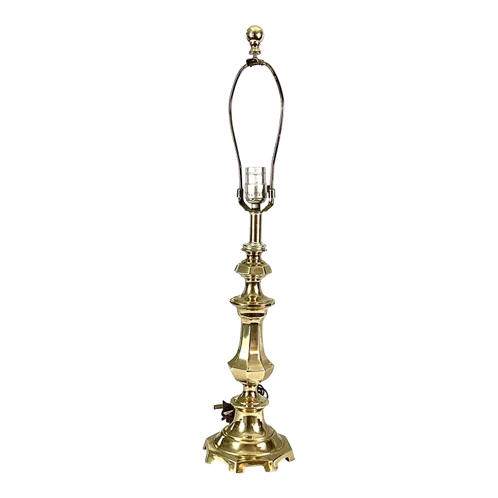 1960s Michael Berman Cast Brass Table Lamp | Chairish