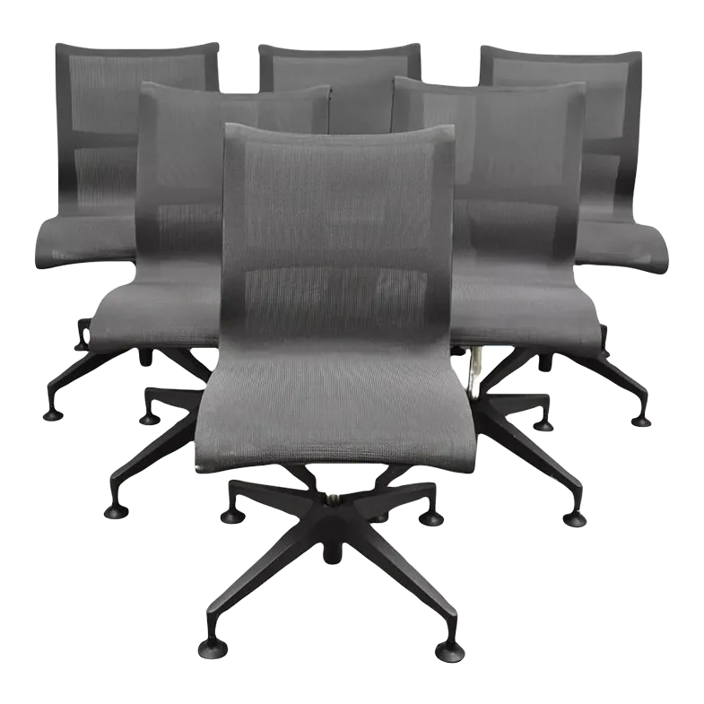 Herman Miller Setu Side Chair Metal Mesh Desk Office Swivel Chair - Set ...