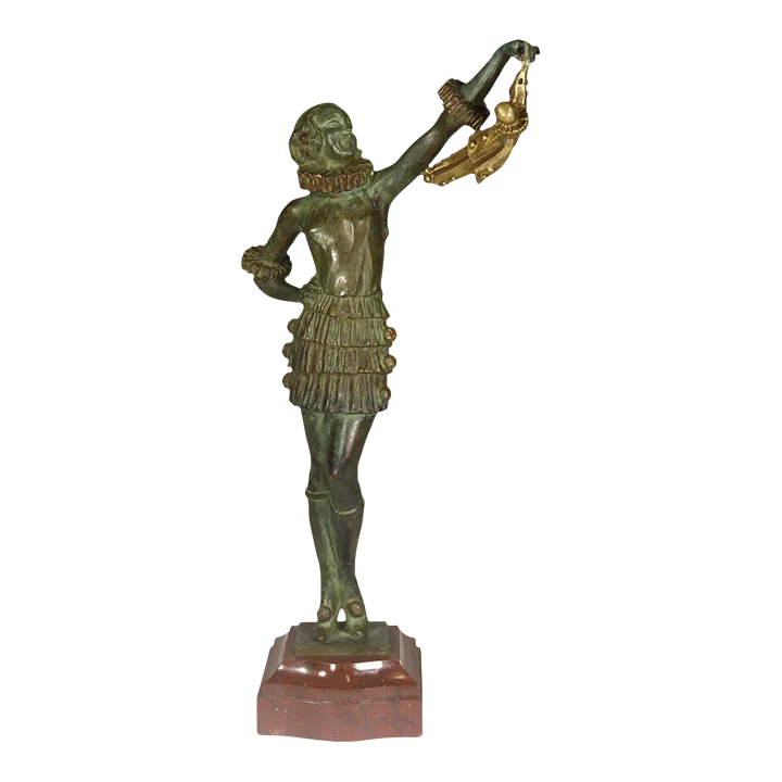 1930's Art Deco Bronze Pierrot & Pierette Sculpture- signed * Pierre ...