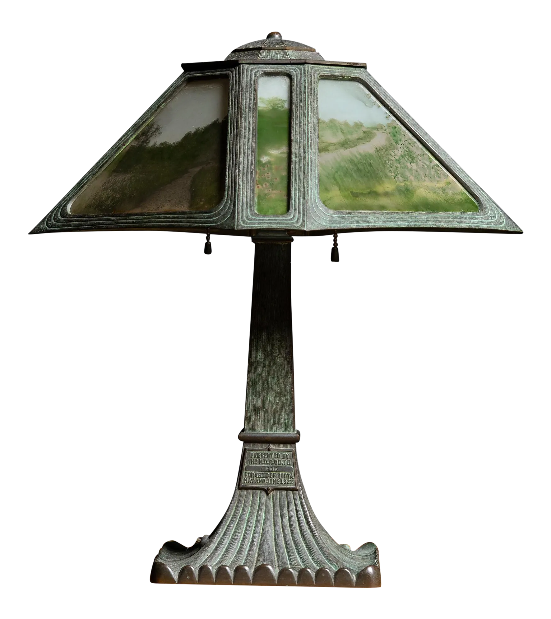 Early 20th Century National Cash Register Lamp | Chairish