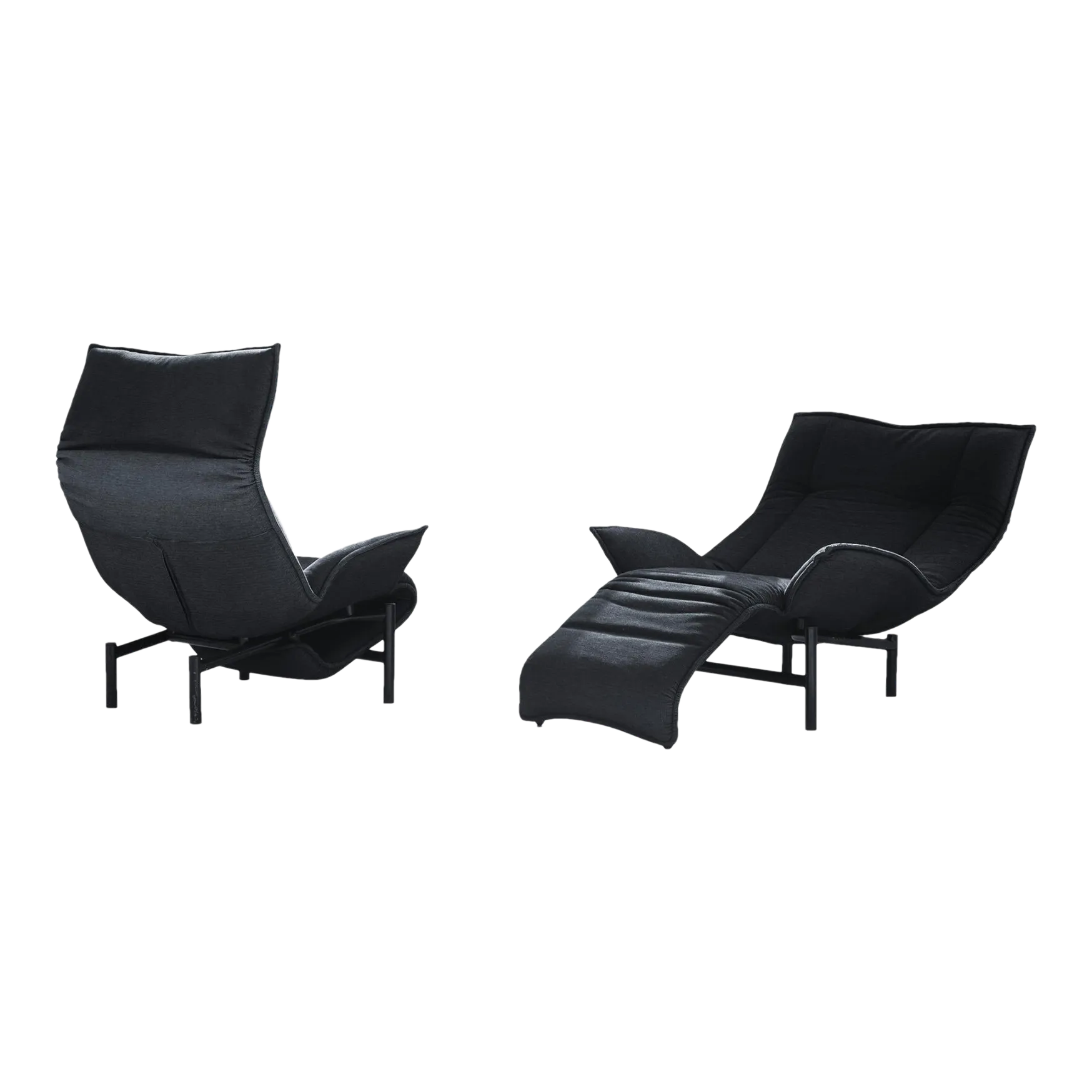 Pair of Vico Magistretti Veranda Lounge Chairs for Cassina | Chairish