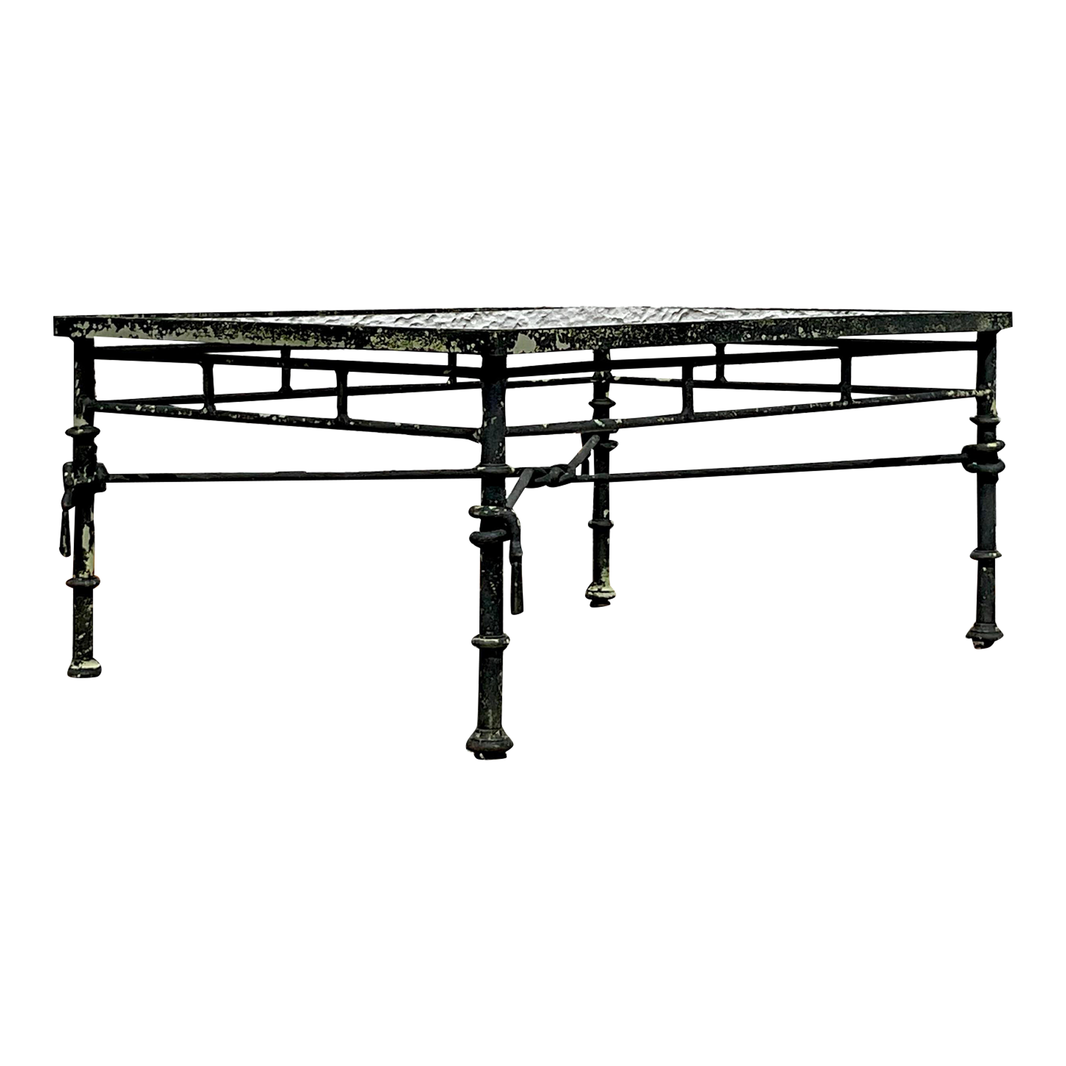 Vintage Boho Wrought Iron Knot Coffee Table | Chairish