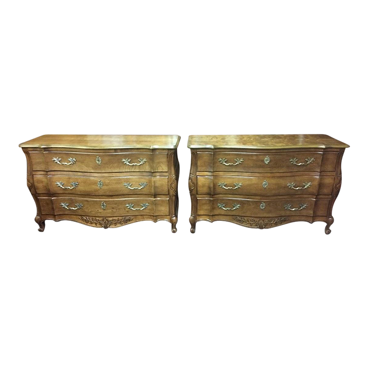 Vintage French Provincial Bachelor Chests, Nightstands, White Furniture ...