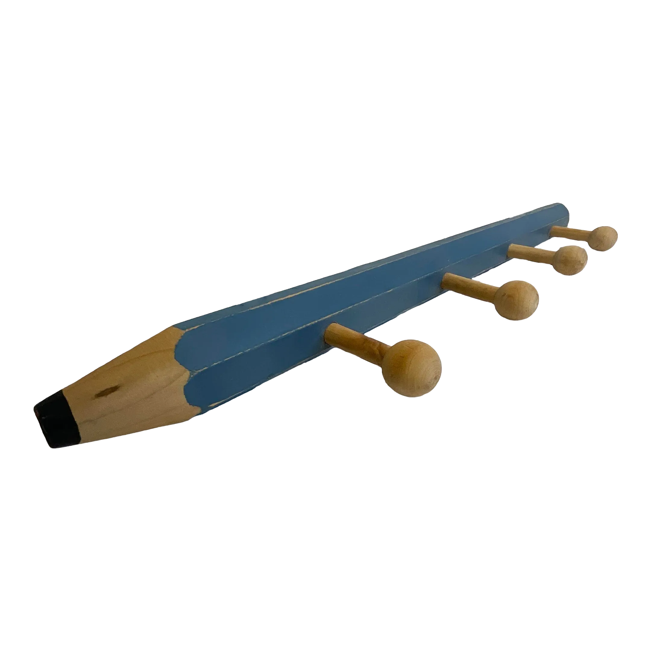 1970s Pop Art Boho Chic Pencil Motif Wall Hooks | Chairish