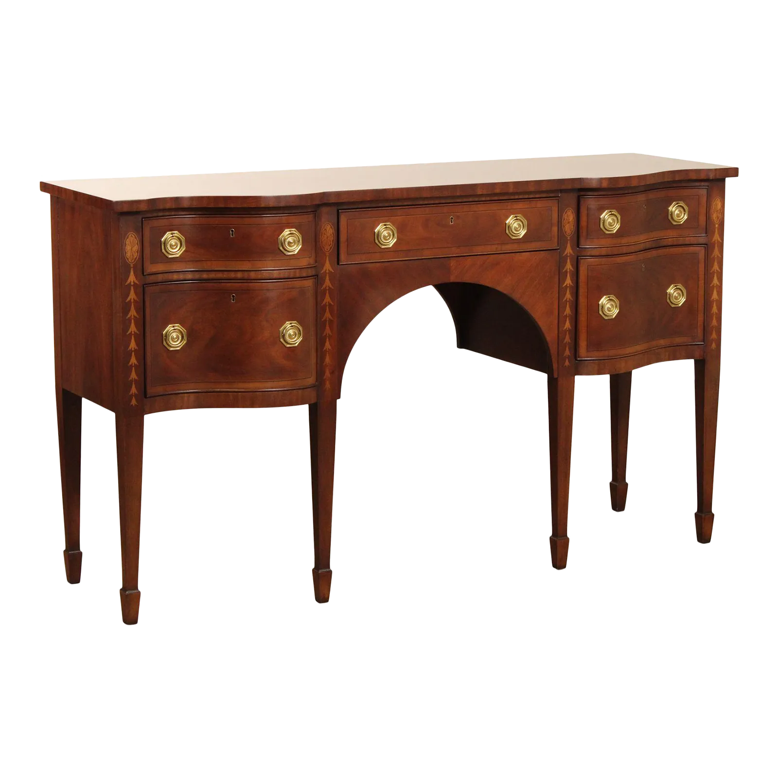 EJ Victor Federal Style Inlaid Mahogany Sideboard | Chairish