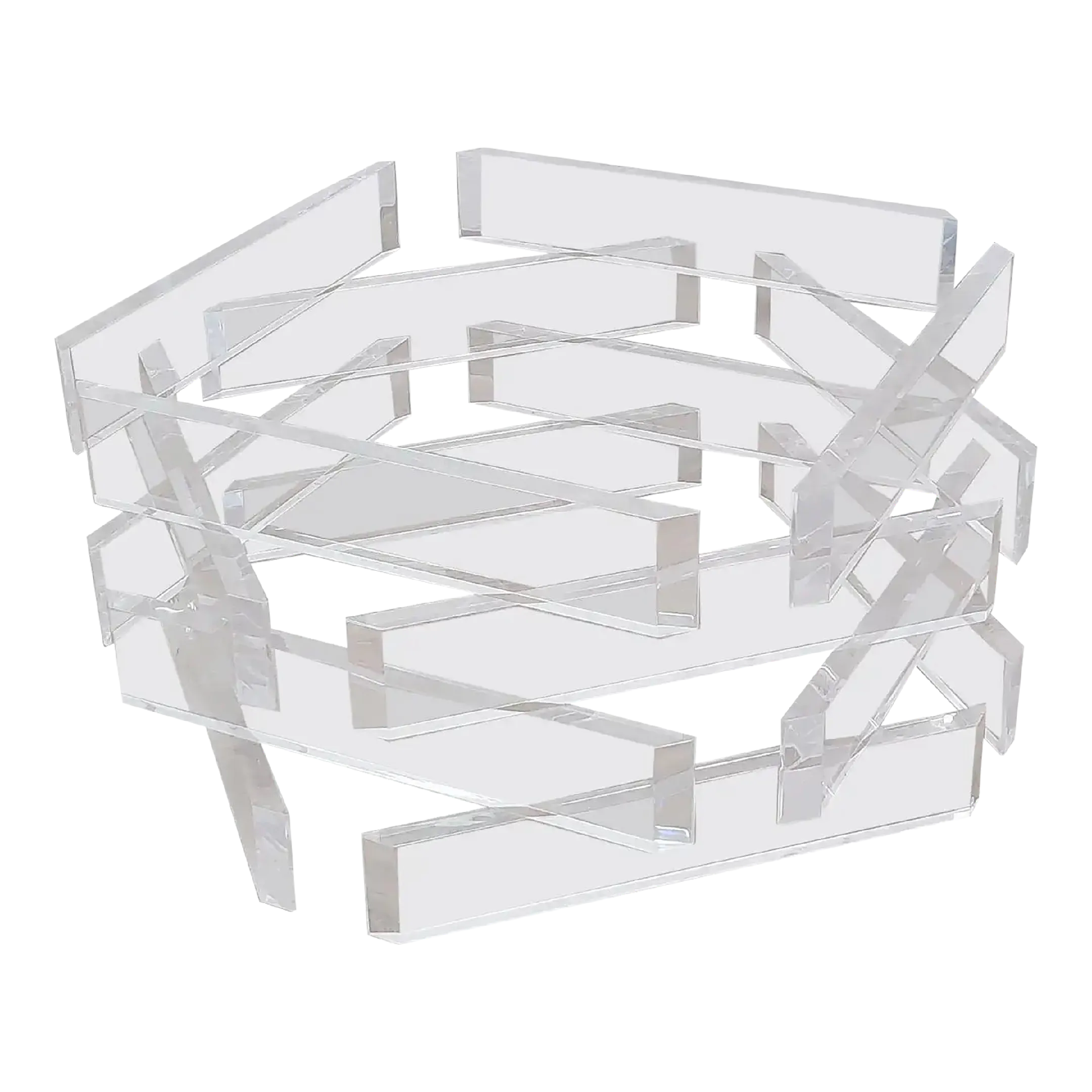 Stacked Lucite Coffee Table Base | Chairish