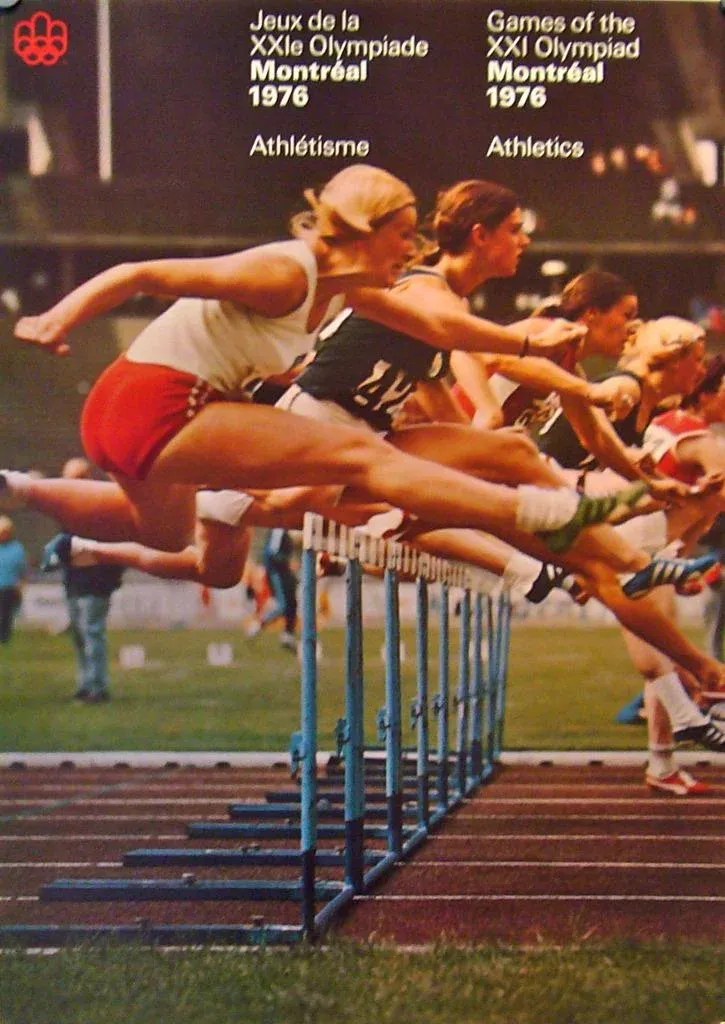 1976 Montreal Olympics Poster - Athletics - Cojo | Chairish