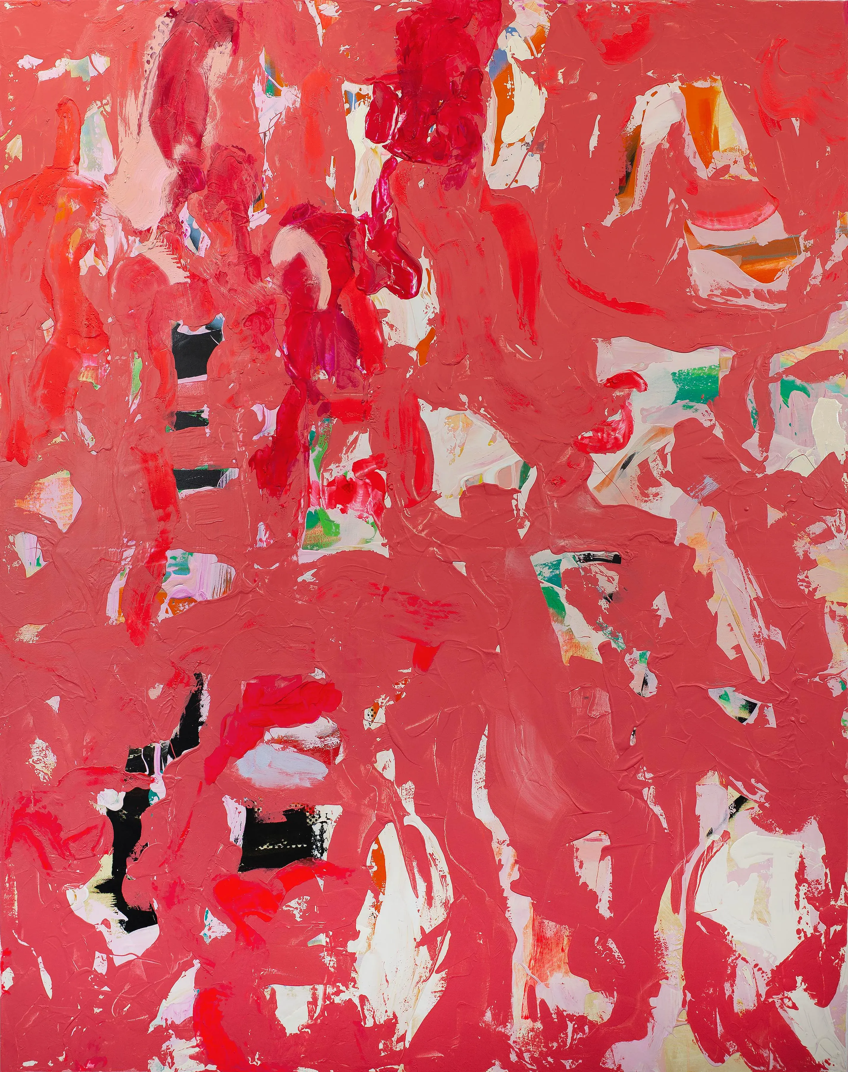 "Do You Think She's Pretty 2" Contemporary Abstract Expressionist Mixed ...