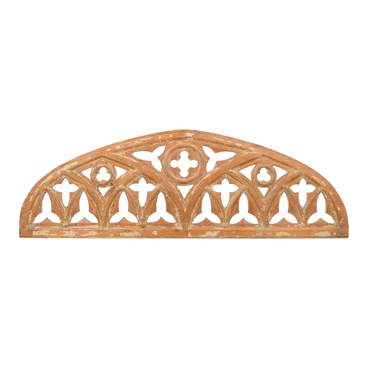 1850's Gothic Revival Oak Transom Window | Chairish