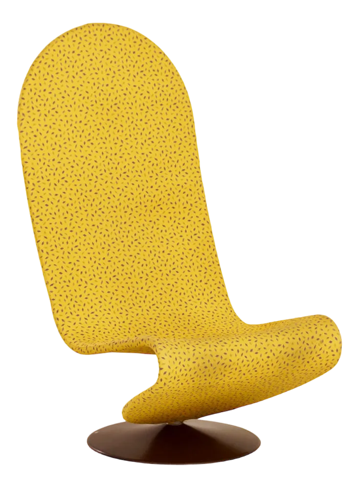 Yellow 123 Chair by Verner Panton for Fritz Hansen, 1970s | Chairish