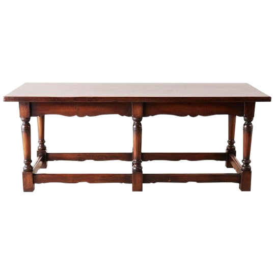 Italian Baroque Style Refectory Table or Library Table | Chairish