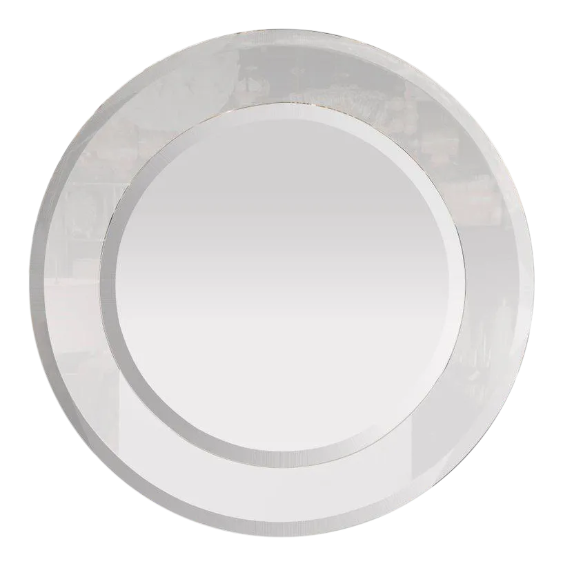 Sophisticated Modernist Custom-Made Starfire Mirror with Concentric ...