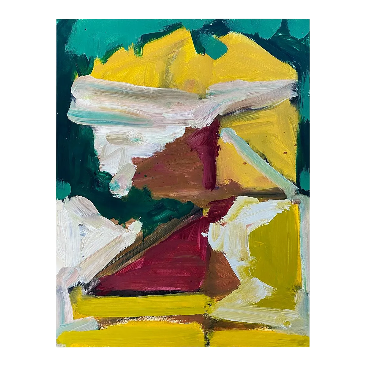 Contemporary Abstract Oil on 300gsm Paper Painting "Slack" by Karl ...