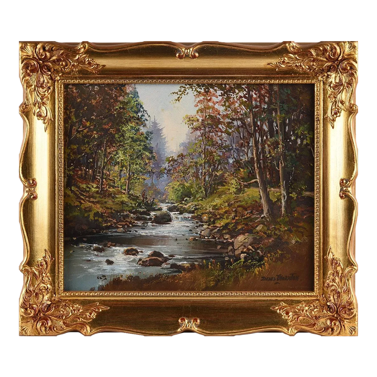 Denis Thornton, Original Oil Painting of Tollymore Forest in Ireland by ...