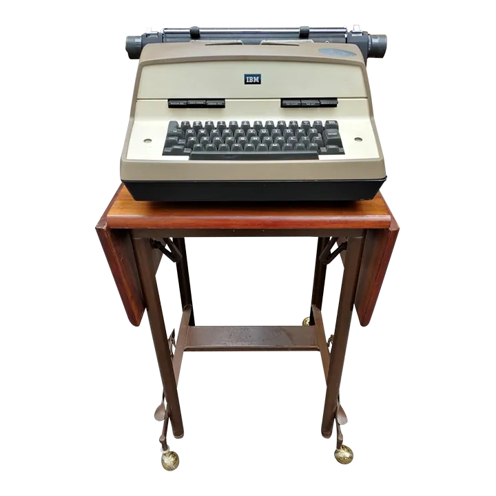 1970s Ibm Electric Typewriter on Stand | Chairish