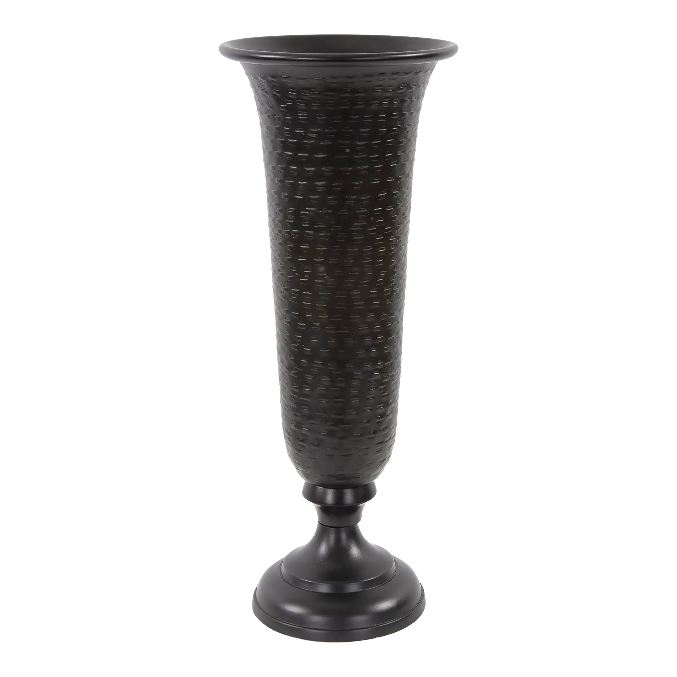 The Hammered Em Dash Tall Flared Trumpet Vase, Medium | Chairish