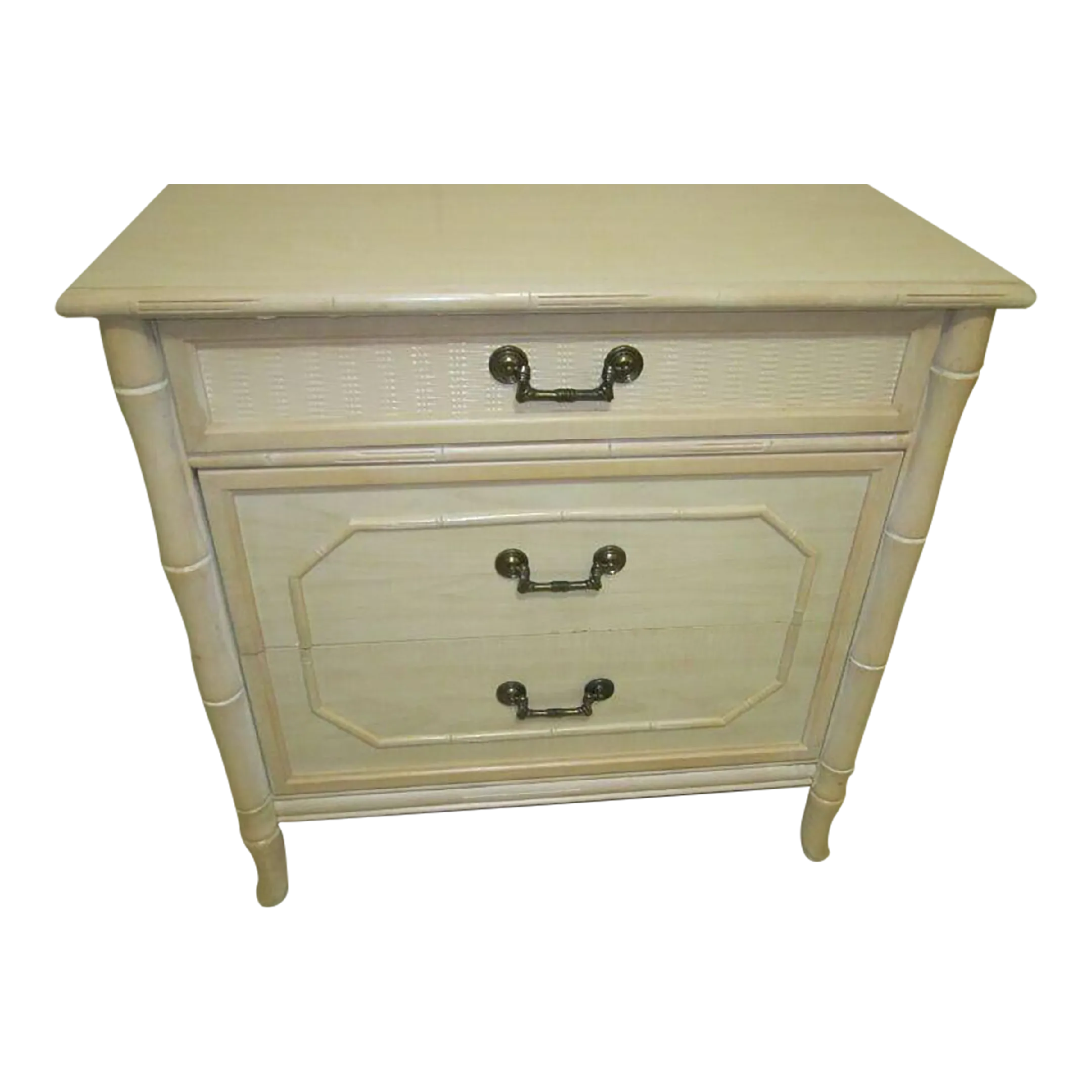 Wood Chest of Drawer Cream Color 3 Drawer by Broyhill | Chairish