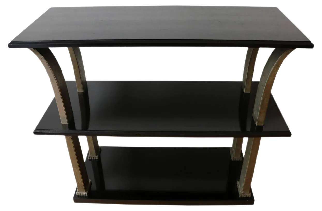 Metal and Wood Console by Edgar Brandt for Cor, France, 1920s | Chairish