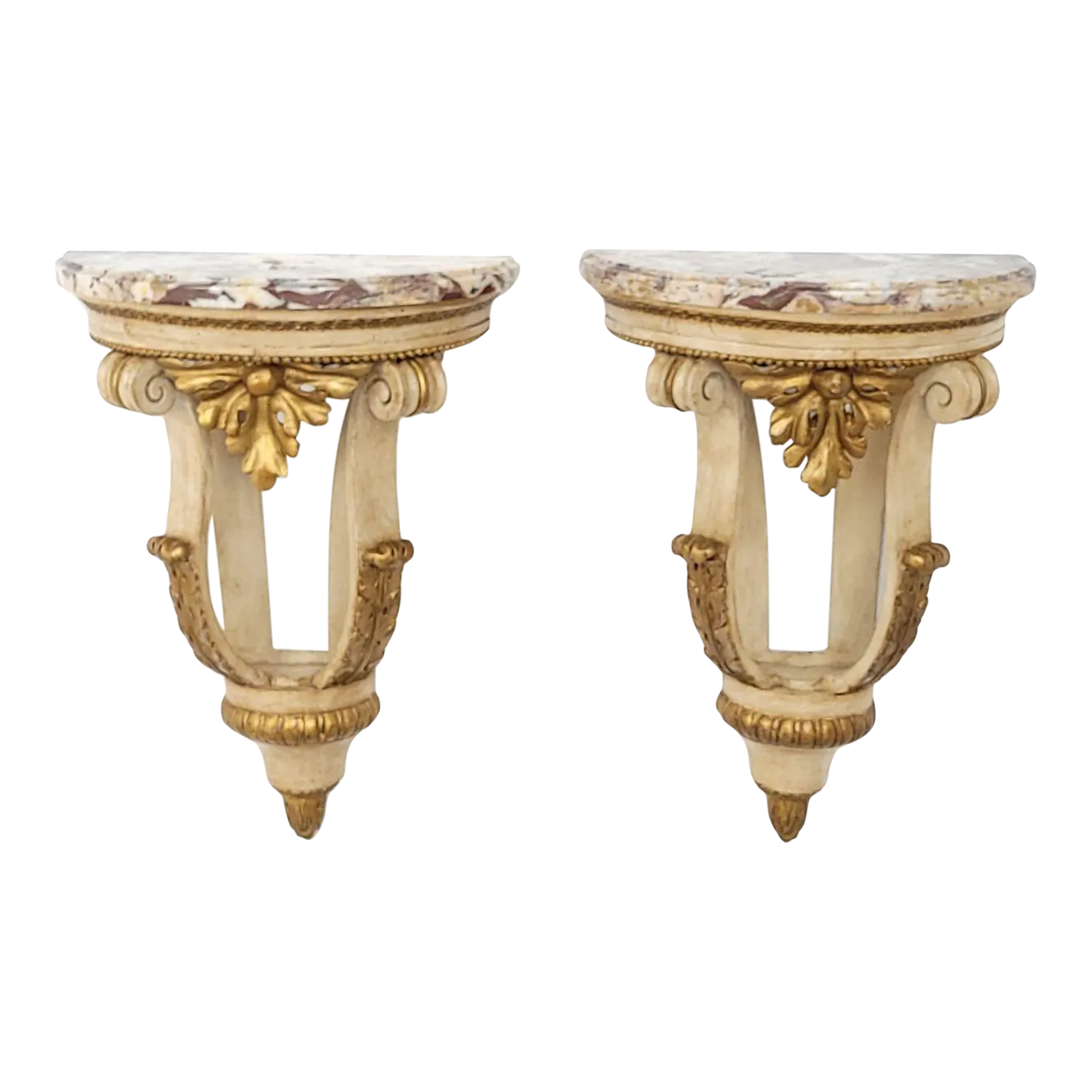 Pair of 19th-Century Small Consoles | Chairish