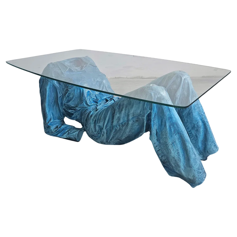 Pop Art Blue Jeans Coffee Table, 1980s | Chairish