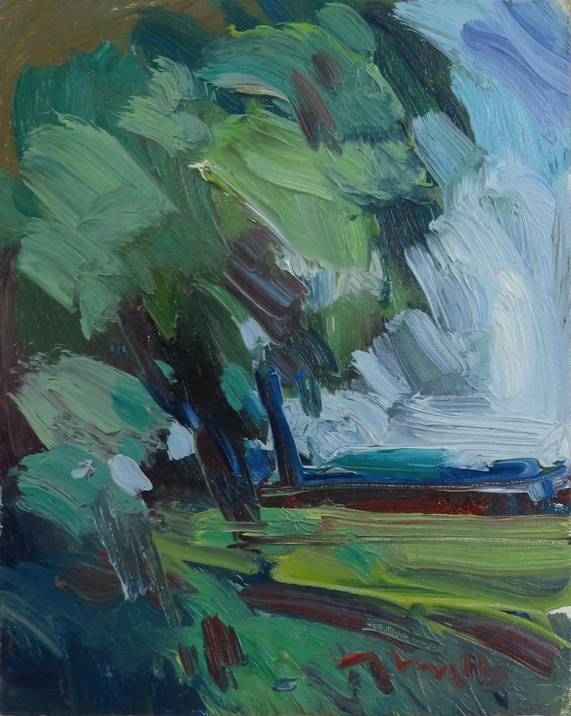 "Tree" Contemporary Landscape Oil Painting by Jose Trujillo | Chairish