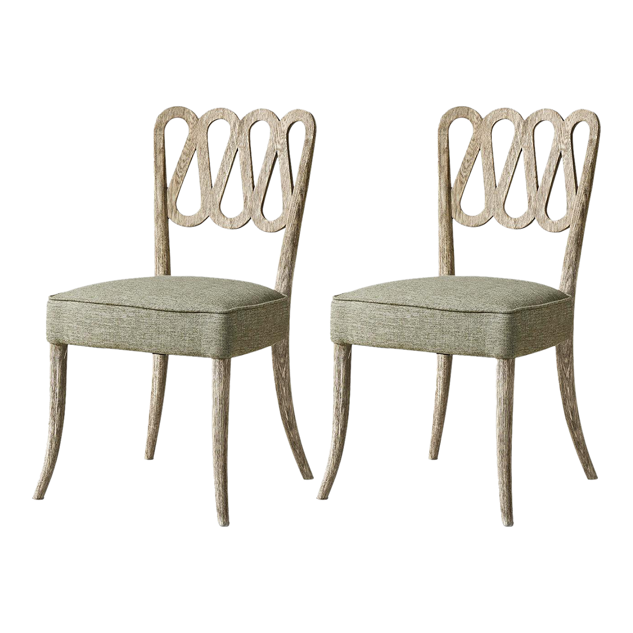 European Modern Style Dining Chairs- Set of 2 | Chairish