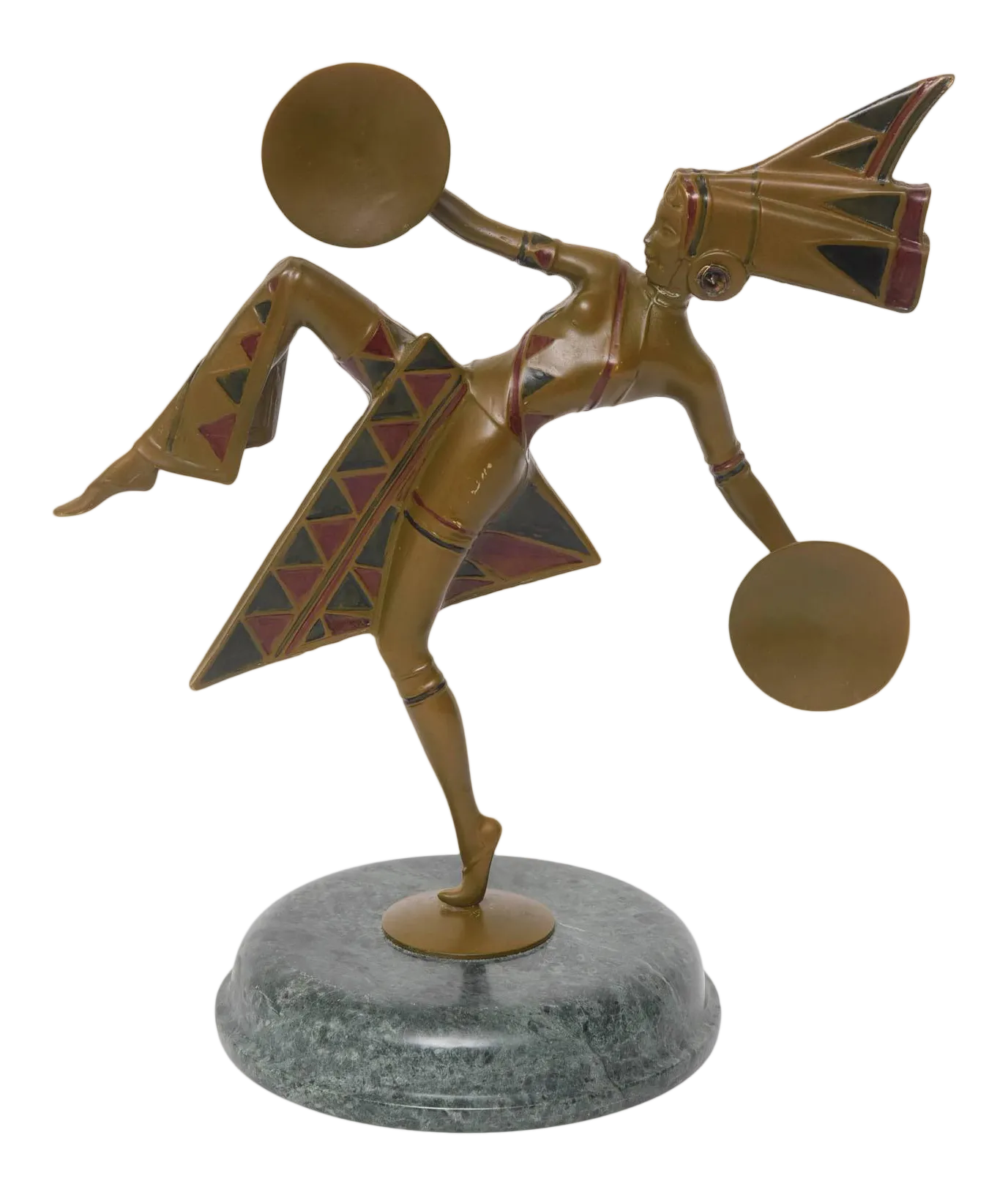 Art Deco Patinated Bronze Sculpture of a "Dancer" by Gerda Gerdago ...